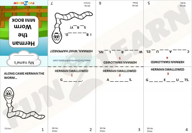 Herman The Worm | Free Mini Book Worksheet - Fun2Learn